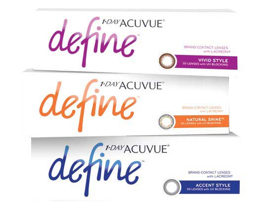 1 Day Acuvue New Define (90Pcs) / Natural Shine / Vivid Style / Accent ...